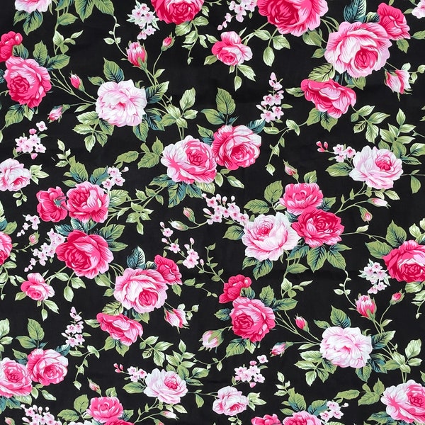 Black Fabric Roses - Etsy