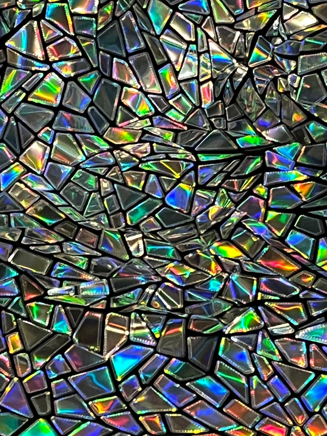 Silver Iridescent Holographic Geometric Velvet Base Lace. Big - Etsy