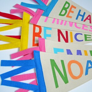 Canvas Pennant Flag, Be Nice, Playroom Decor, Nursery Banner, Kids Room ...