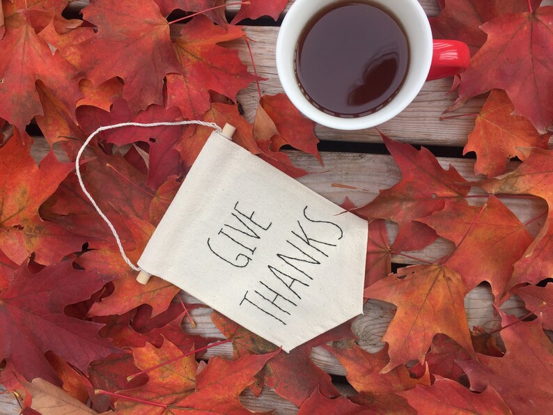 Give Thanks Fall Banner Autumn Wall Hanging Housewarming | Etsy