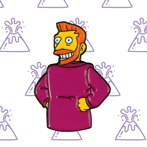Feelin' Fine Enamel Pin the Simpsons | Etsy