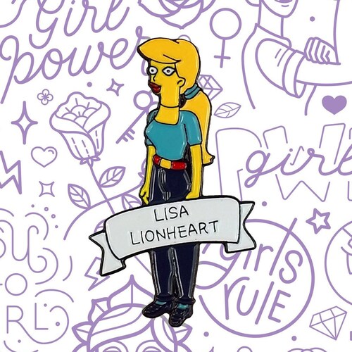 Simpsons Lisa Lionheart Enamel Pin Soft Enamel Lisa Simpson - Etsy