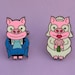 Simpsons Wedding Cuff Links Pig Bride and Groom Enamel Lisa's Wedding ...