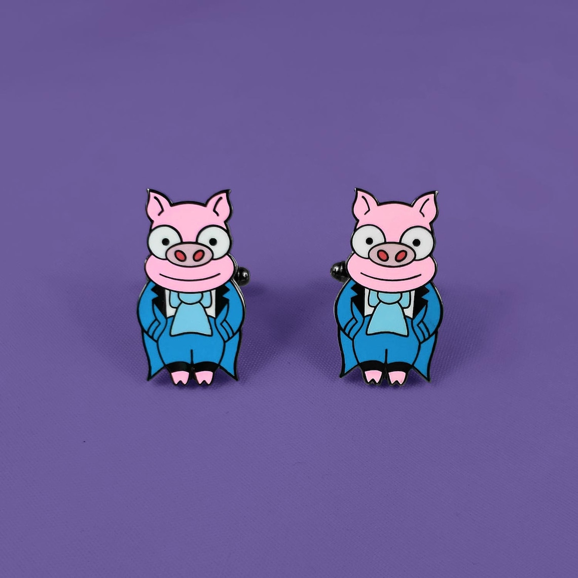 Simpsons Wedding Cuff Links Pig Bride and Groom Enamel - Etsy