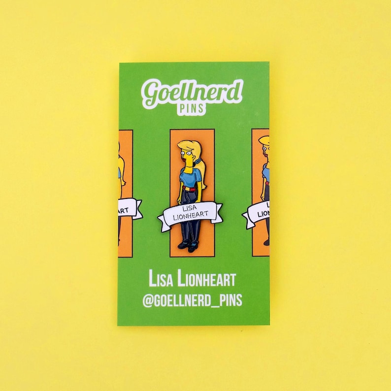 Simpsons Lisa Lionheart Enamel Pin Soft Enamel Lisa Simpson - Etsy