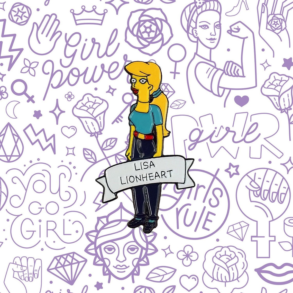 Simpsons Lisa Lionheart Enamel Pin Soft Enamel Lisa Simpson - Etsy