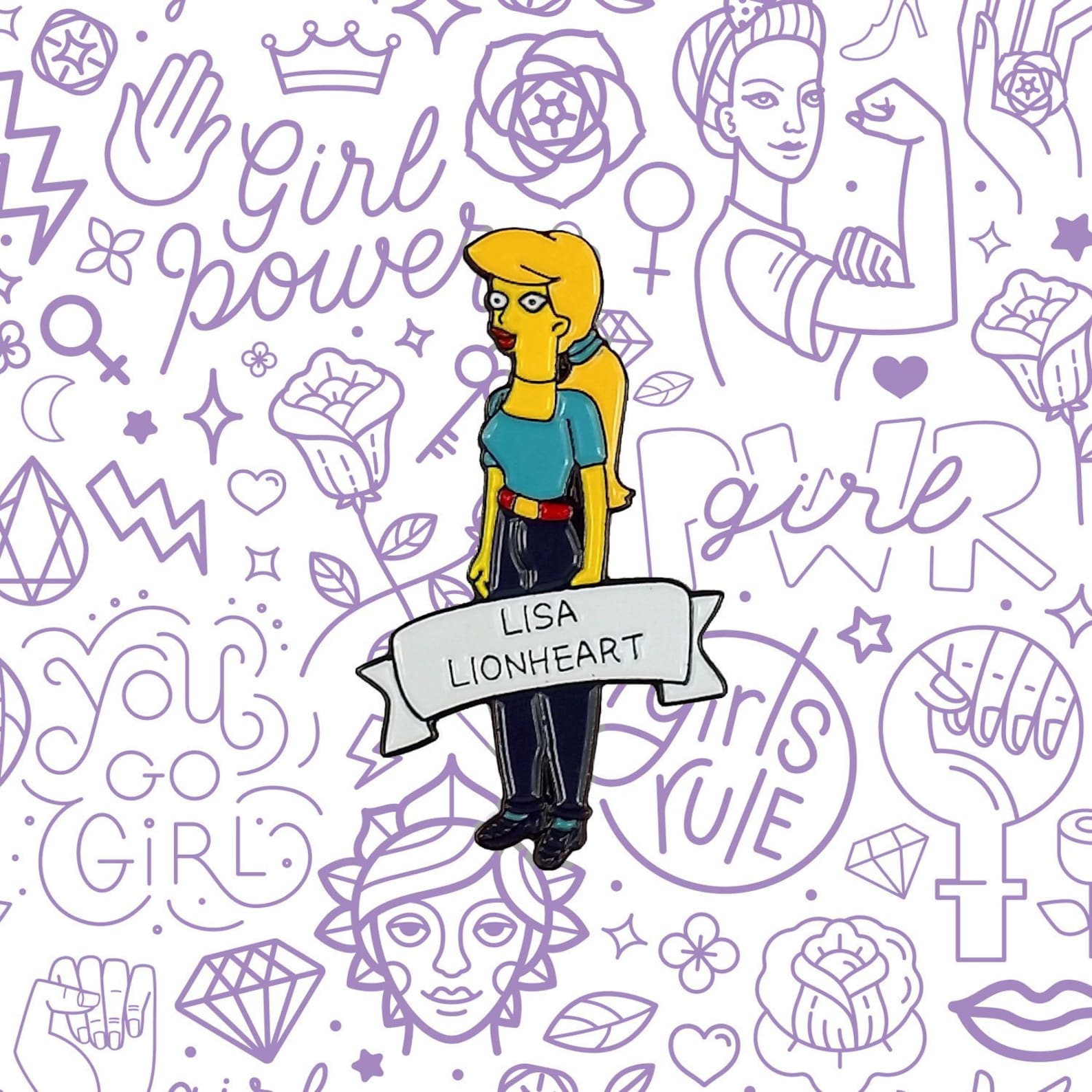 Simpsons Lisa Lionheart Enamel Pin Soft Enamel Lisa Simpson Gifts 90s ...