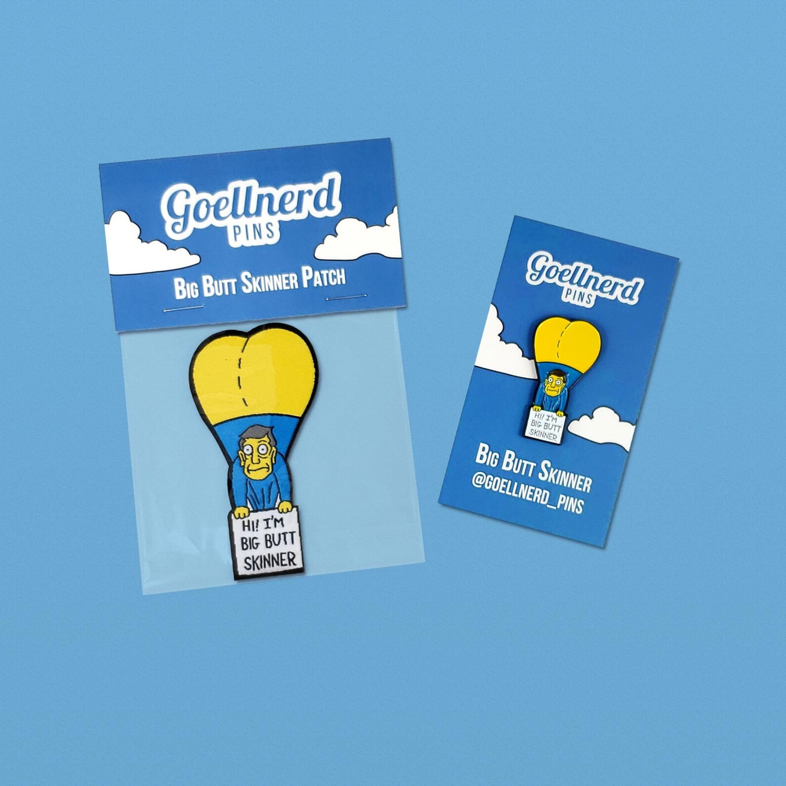 Big Butt Skinner Pin and Patch Set Simpsons Pins Enamel Pin - Etsy