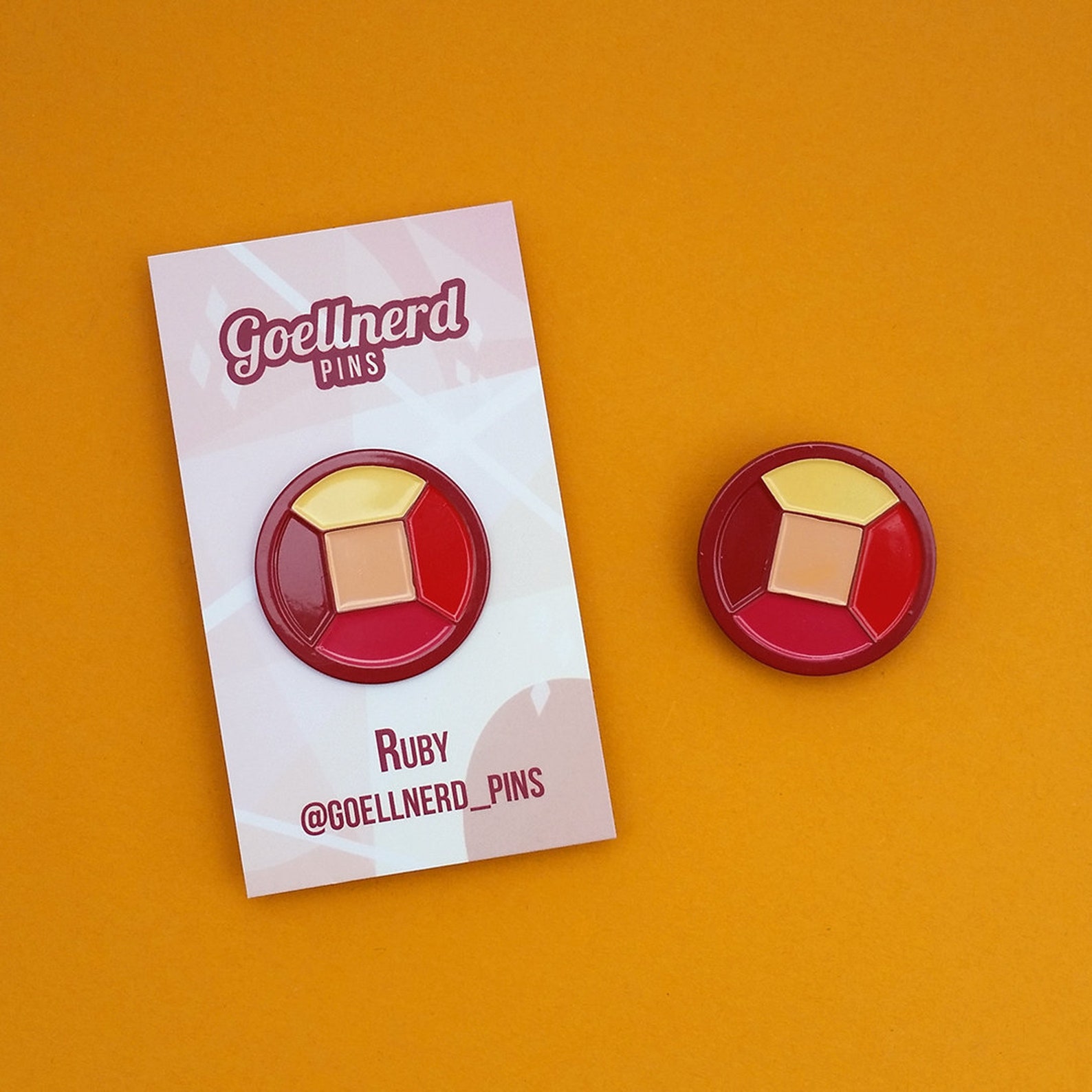 Steven Universe Ruby Enamel Pin | SU Gift Crystal Gems Ruby Sapphire ...