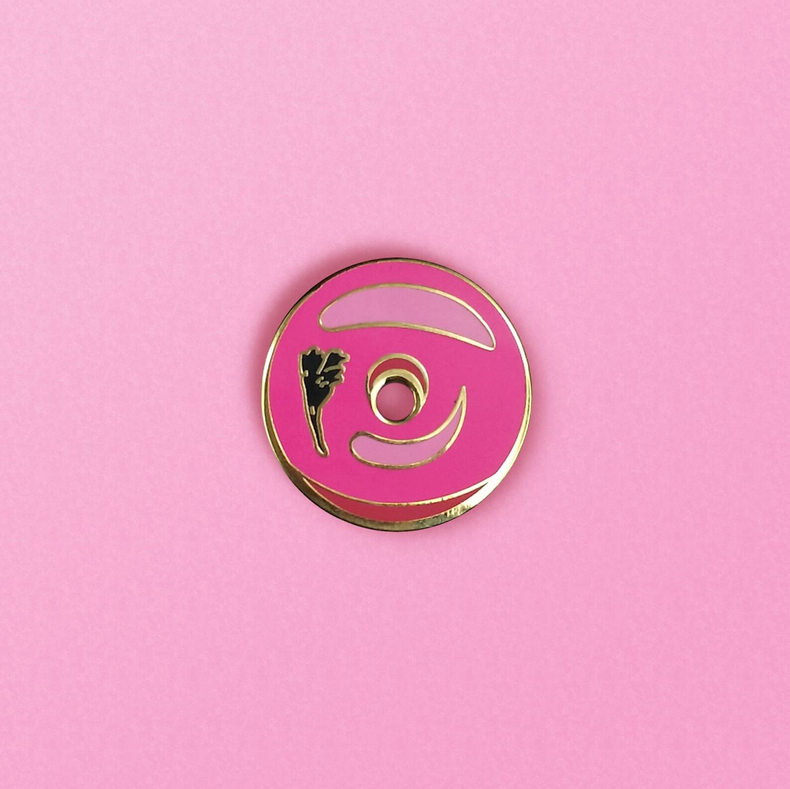 Pink Donut Enamel Pin Hibiscus Doughnut Pin Donut Pin Pink - Etsy