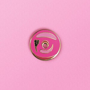 Pink Donut Enamel Pin Hibiscus Doughnut Pin Donut Pin Pink Donut Party ...