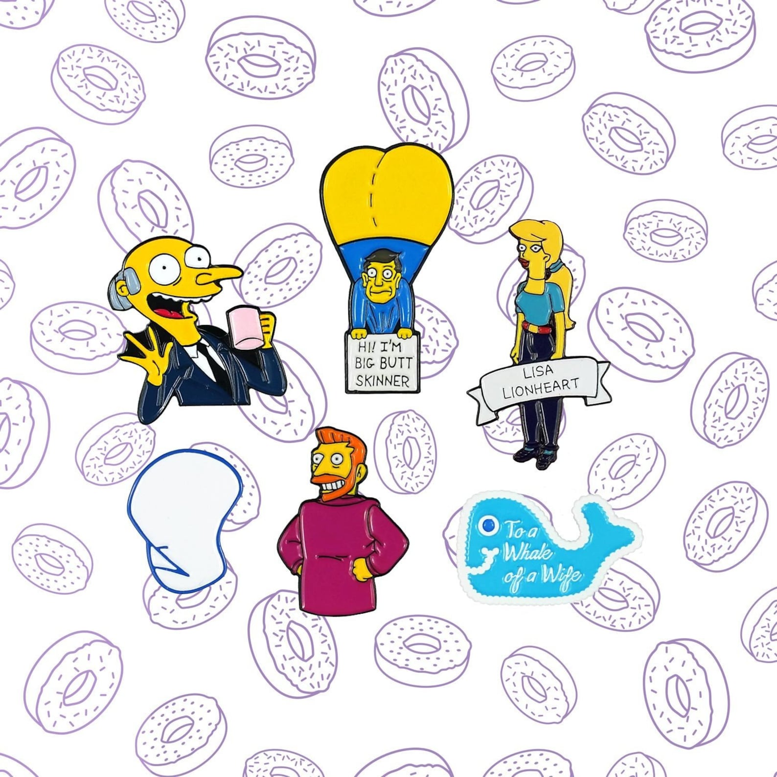 Simpsons Enamel Pin Collection | Etsy