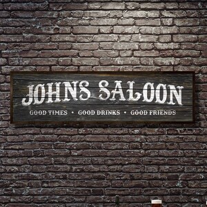 Personalized Saloon Sign-man Cave Decor-wall Art-bar Wall Decor Home ...