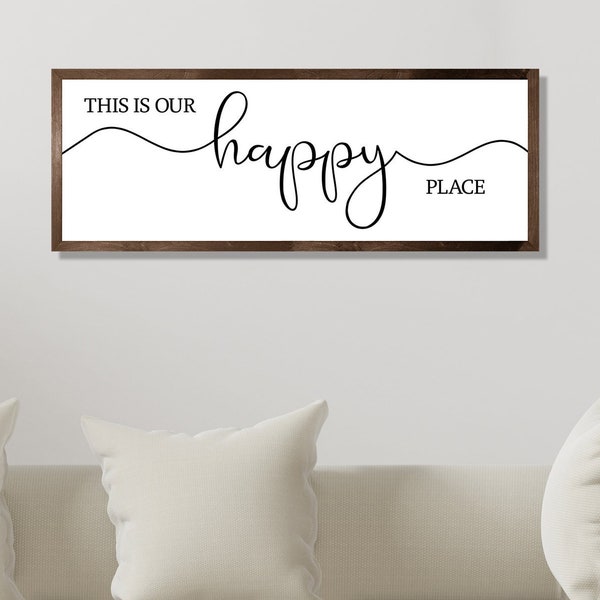 Our Happy Place Sign - Etsy