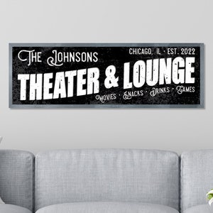 Theater and Lounge Sign-home Theater Sign-theater and Lounge Sign-tv ...