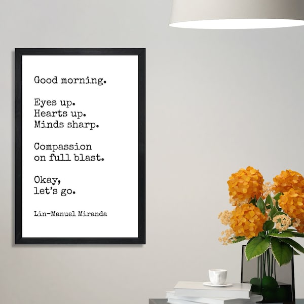 Lin Manuel Miranda Good Morning Eyes Up - Etsy