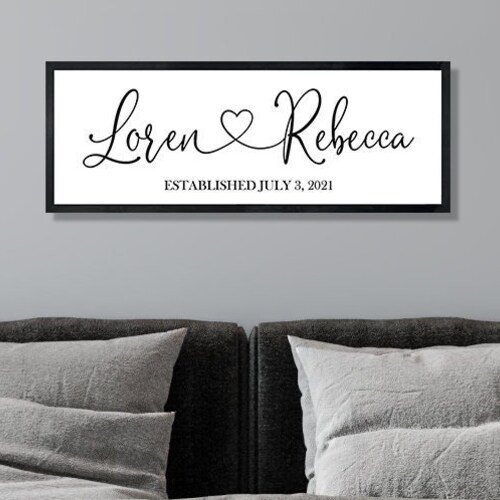 Master Bedroom Wall Decor Over The Bed Sign Personalized Etsy