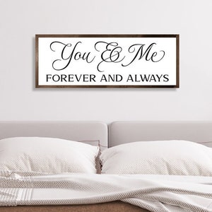 Wedding Gift for Couple-wall Art for a Bedroom-you & Me Sign-above Bed ...