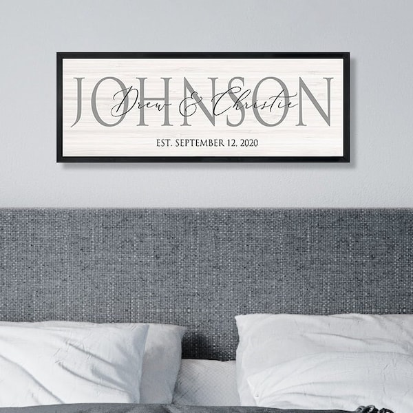 Last Name Framed - Etsy