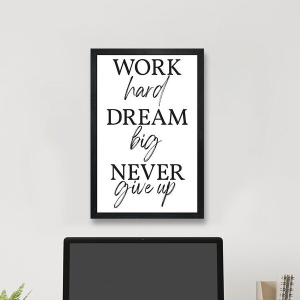 Work Hard Dream Big - Etsy