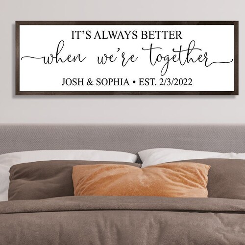 Master Bedroom Wall Decor Over the Bed Sign-personalized - Etsy