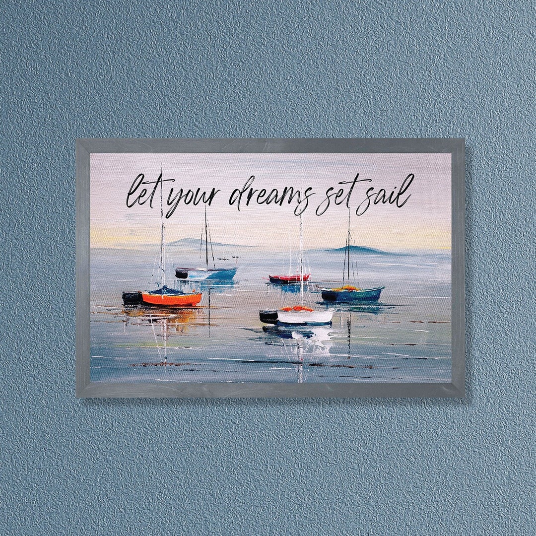 Sailboat Wall Art Wood-let Your Dreams Set Sail-ocean Wall Art-sea ...