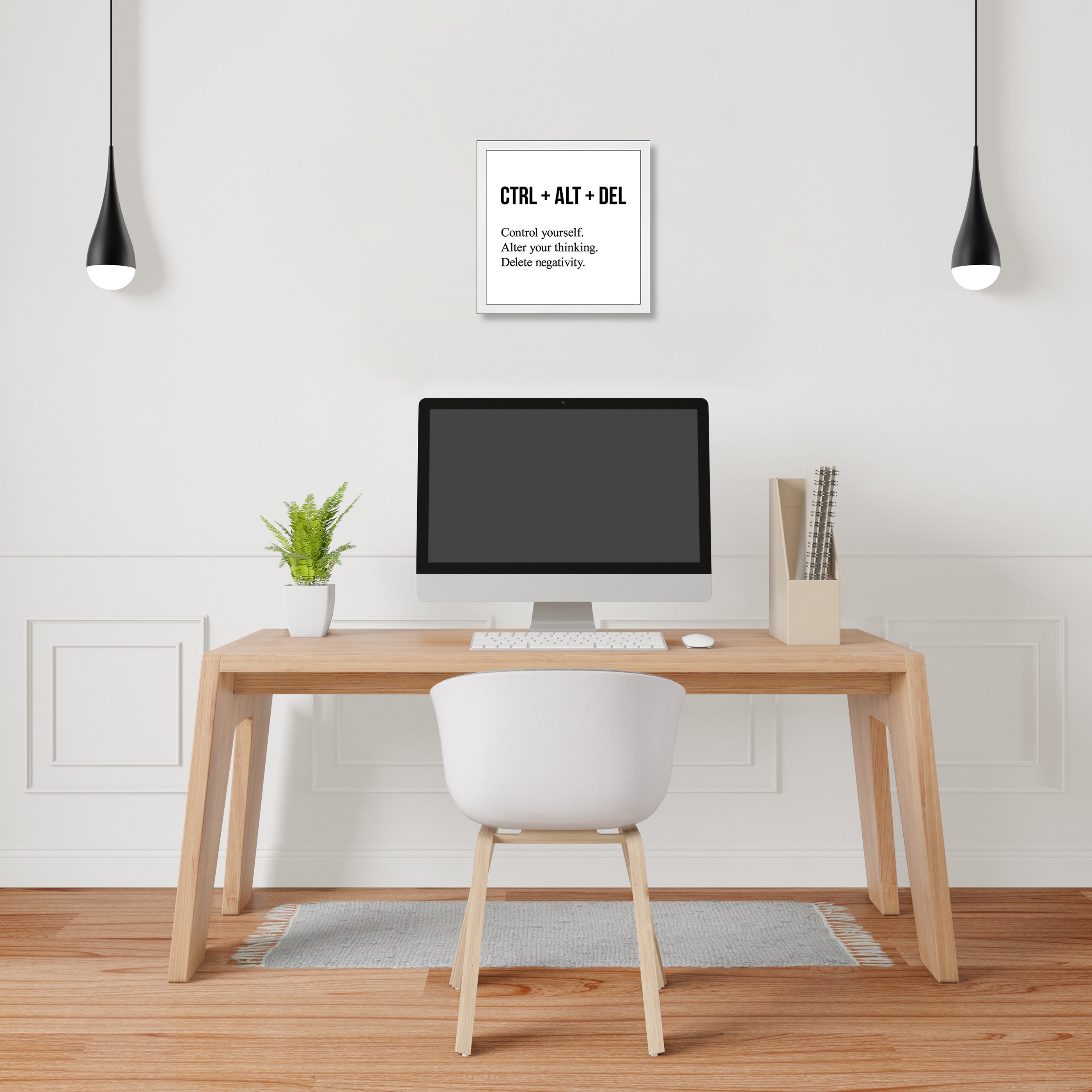 Ctrl Alt Delete Sign-motivational Sign-positivity Wall - Etsy Canada