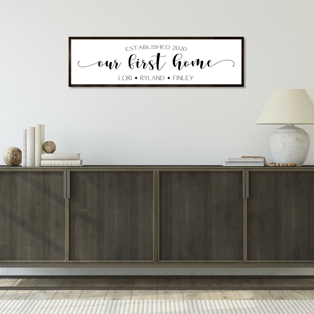 Our First Home Sign Personalized-new Home Sign-new Homeowner Gift-real ...