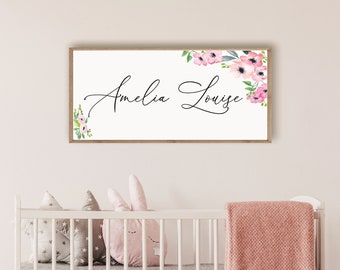 Baby Name Above Crib - Etsy