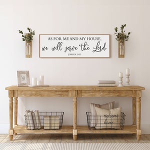 As for Me and My House Wood Sign-joshua 24 15 Sign-christian - Etsy