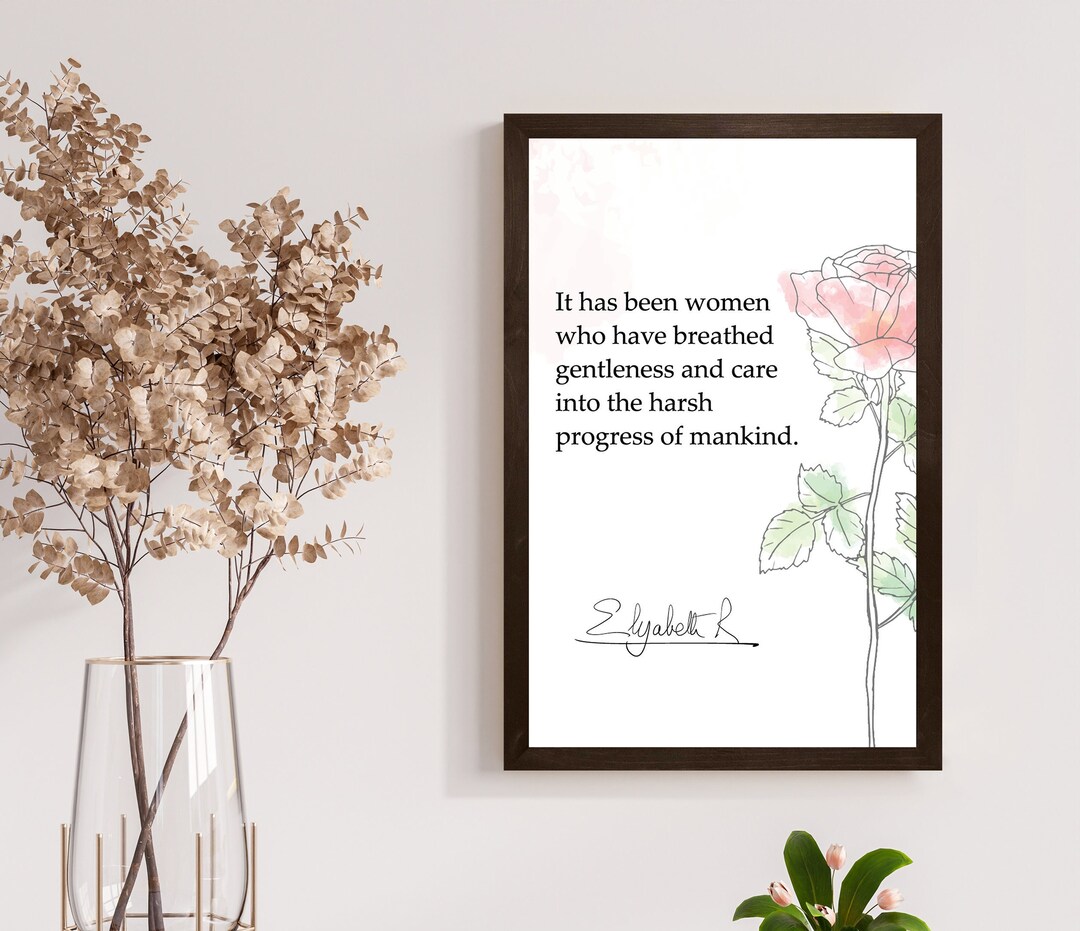 Queen Elizabeth II Wall Art-queen Elizabeth Sign-queen Elizabeth Quote ...