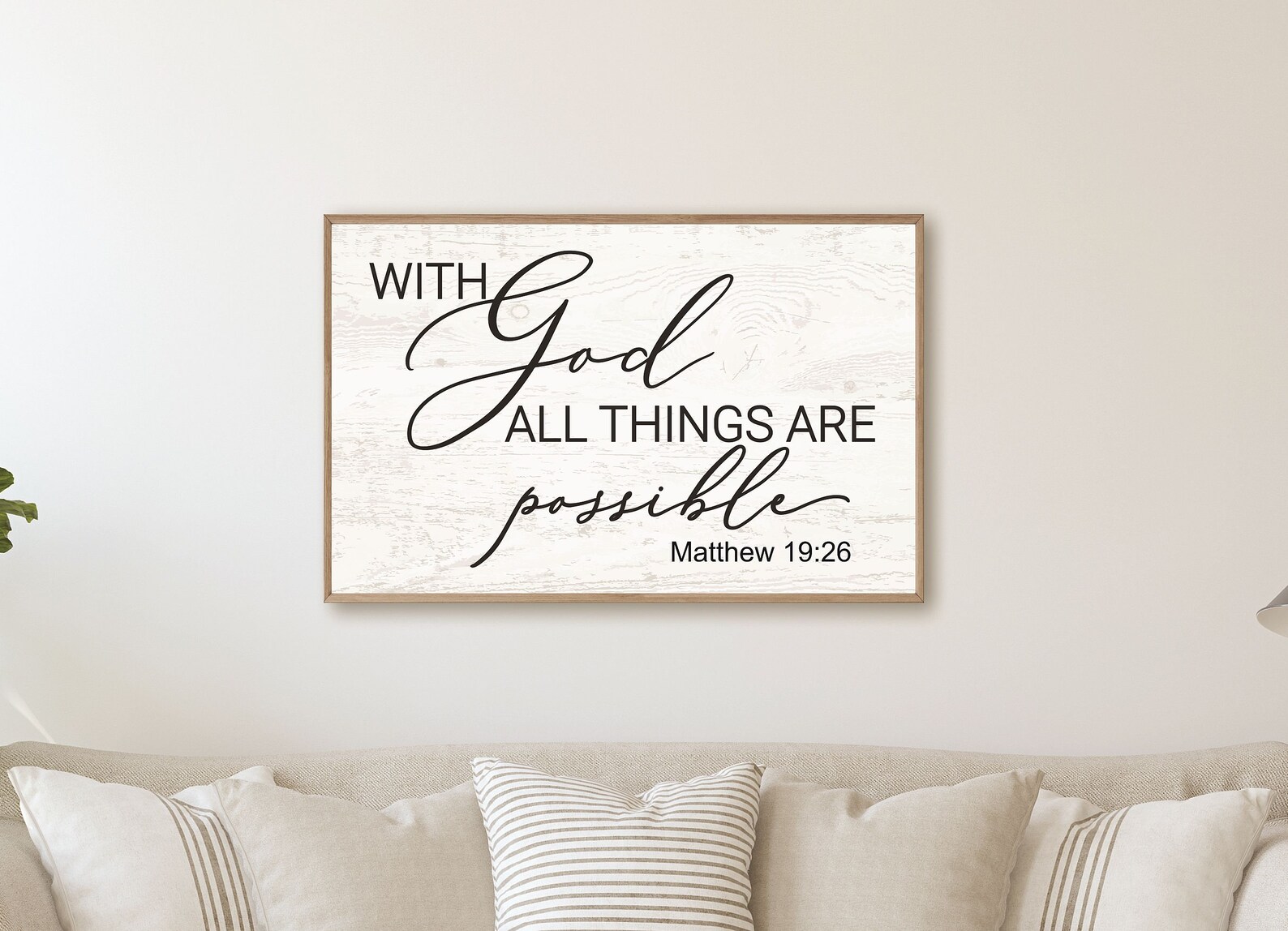 Scripture Wall Decor-with God All Things Are Possible - Etsy