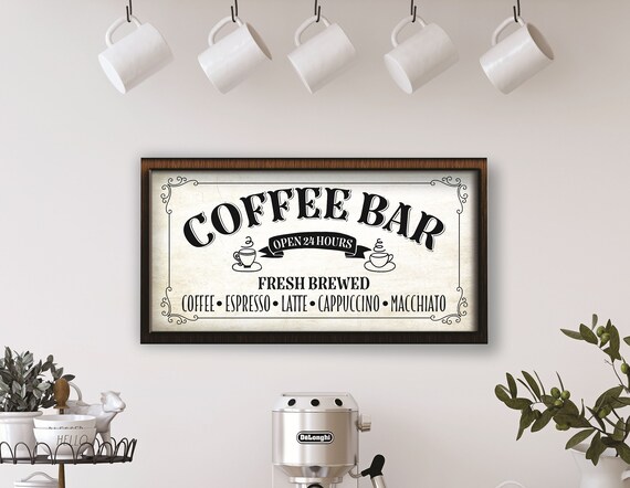 Coffee Bar Sign-coffee Bar Decor-kitchen Sign-coffee | Etsy Hong Kong