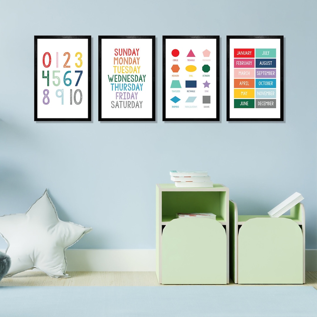 Kid's Playroom Signs-kids Playroom Wall Art-learning Wall Decor-childs ...