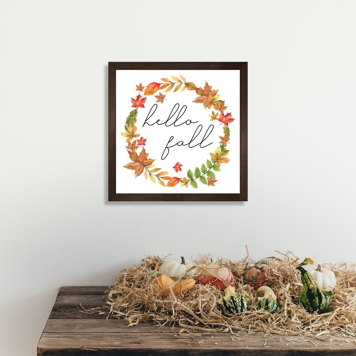 Hello Fall Wall Decor-hello Fall Sign-wood Sign-seasonal - Etsy