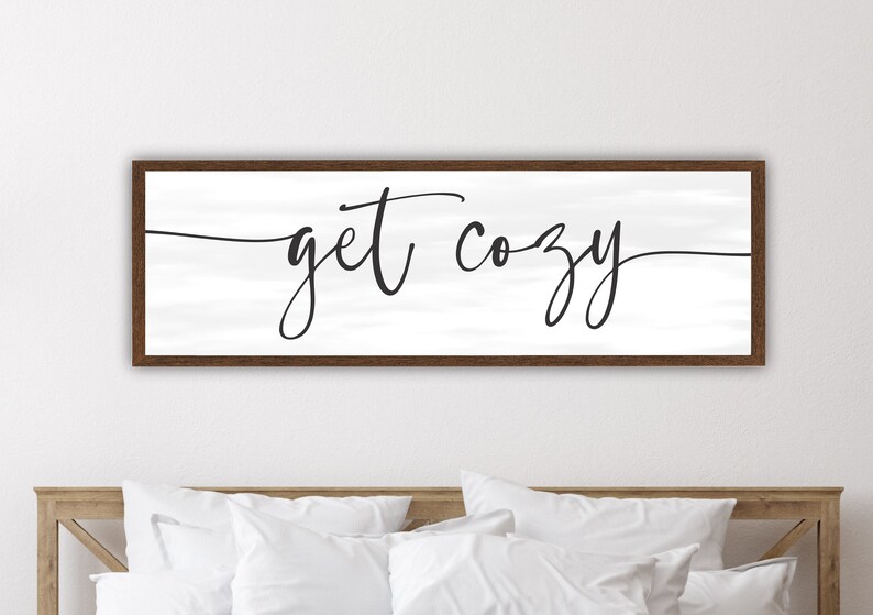 Get Cozy Sign Bedroom Wood Signs Master Bedroom Wall Decor - Etsy