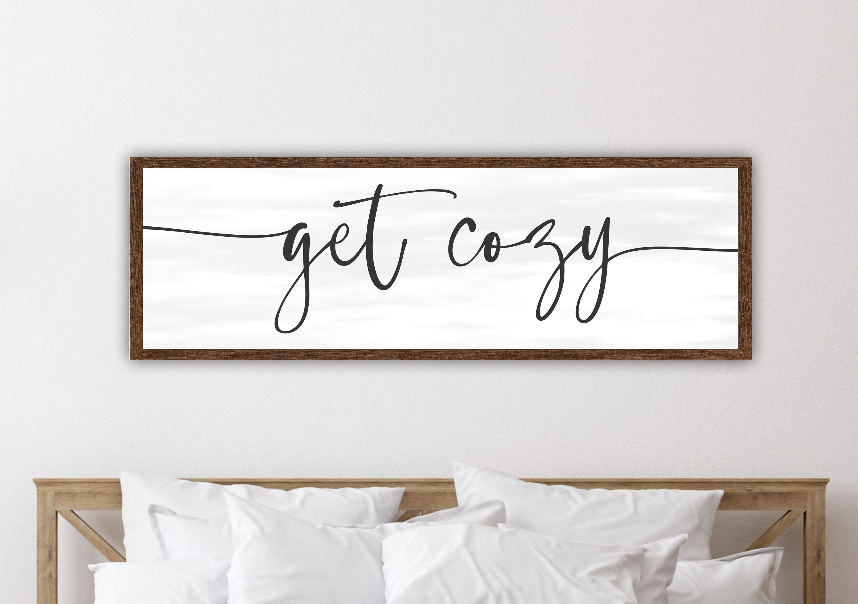 Get Cozy Sign Bedroom Wood Signs Master Bedroom Wall Decor - Etsy