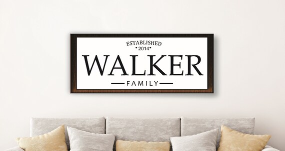 Personalized family name sign-family established sign-family | Etsy