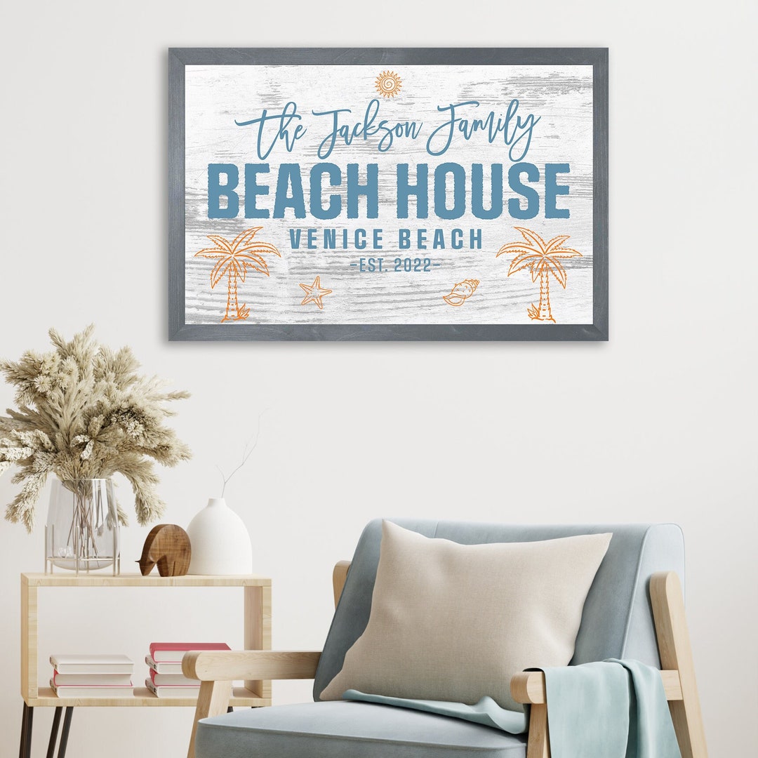 Personalized Beach House Sign-beach House Decor-beach Sign-beach ...