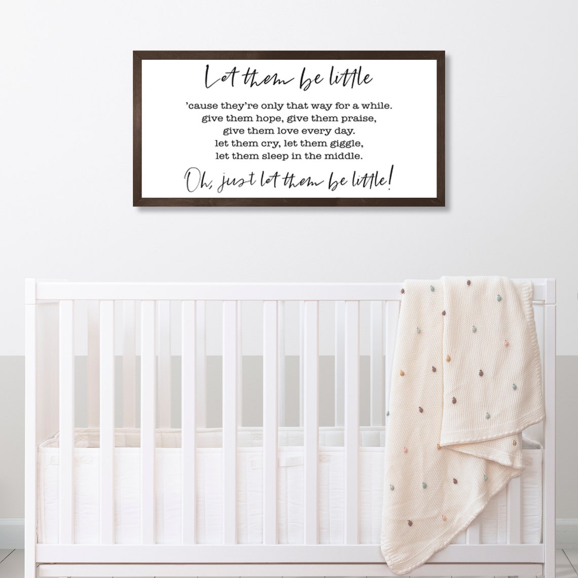 Nursery Wood Sign-let Them Be Little Sign-baby Room Sign-new - Etsy