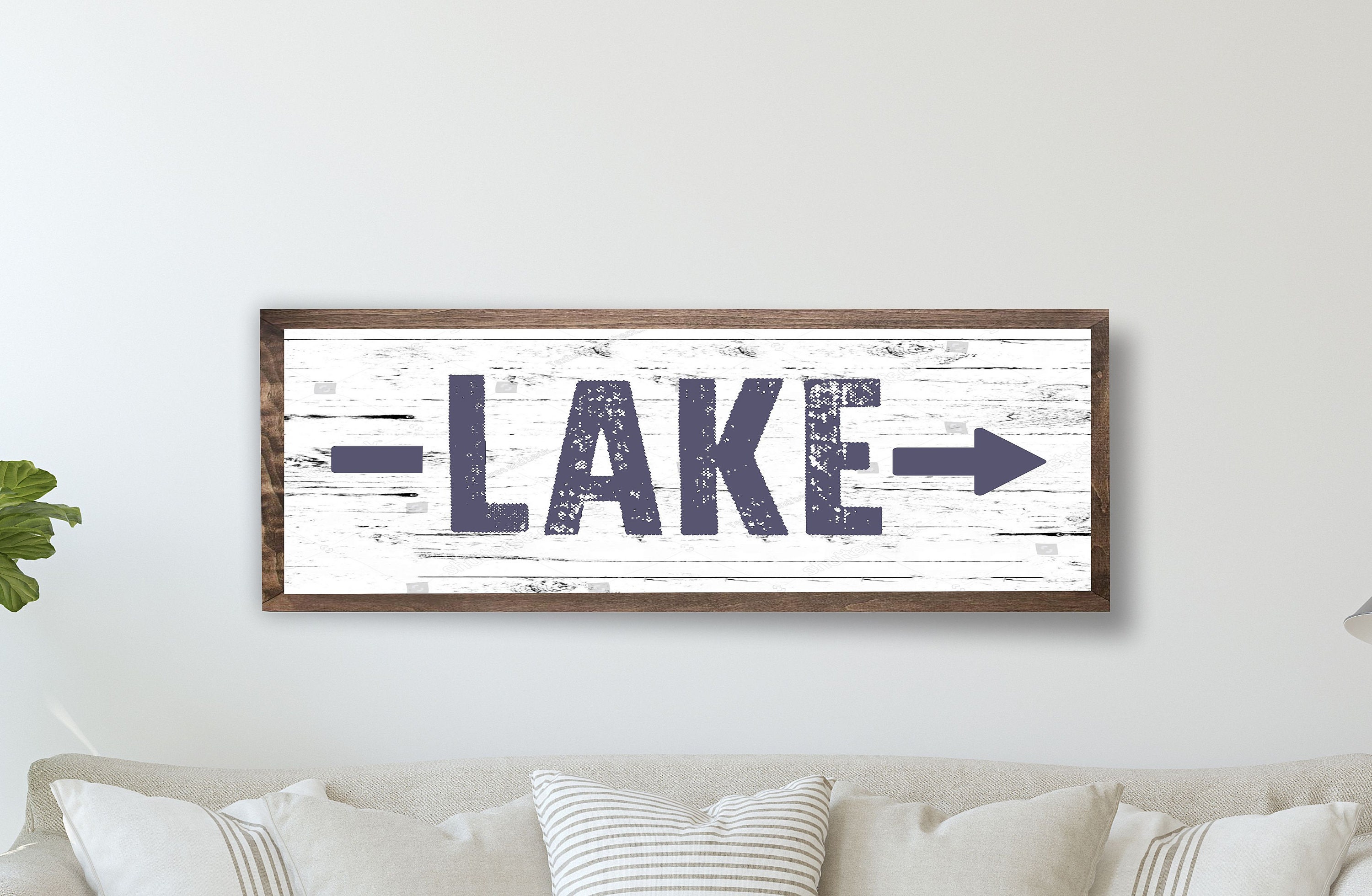 Lake Arrow Sign-lake Sign With Arrow-lake House Decor-custom - Etsy Canada