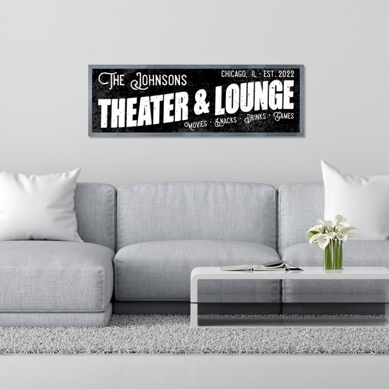 Theater and Lounge Sign-home Theater Sign-theater and Lounge - Etsy