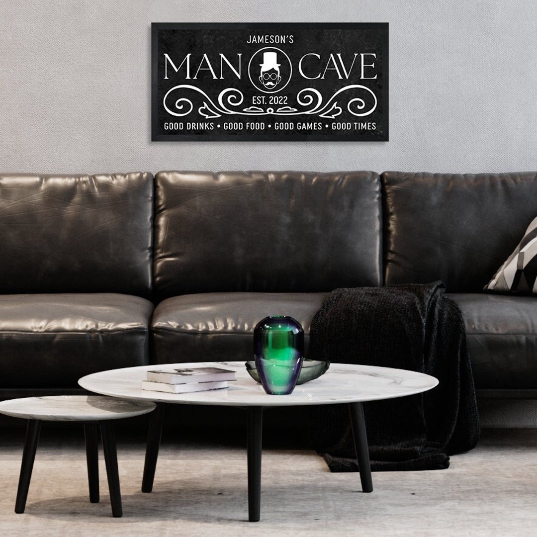 Man Cave Signs-personalized Man Cave Sign Decor-custom Bar Sign-father ...