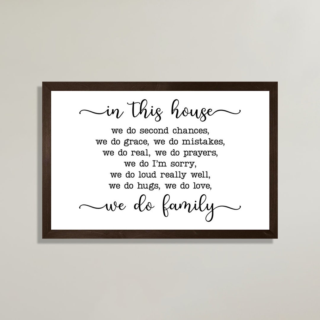 In This House We Do Family Sign-we Do Mistakes Sign-gift for Mom-family ...