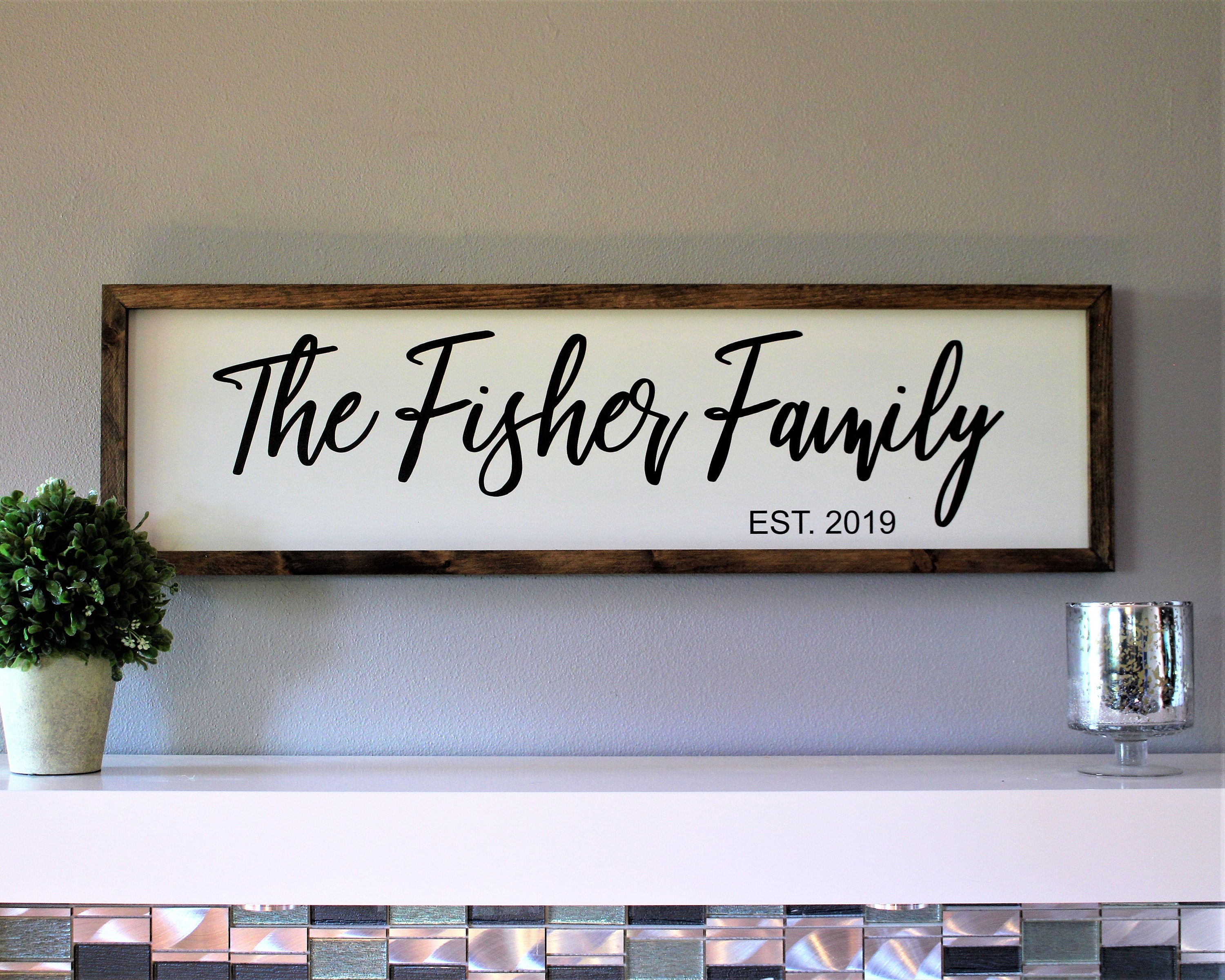 Family name sign wood-farmhouse family wall sign-family established ...