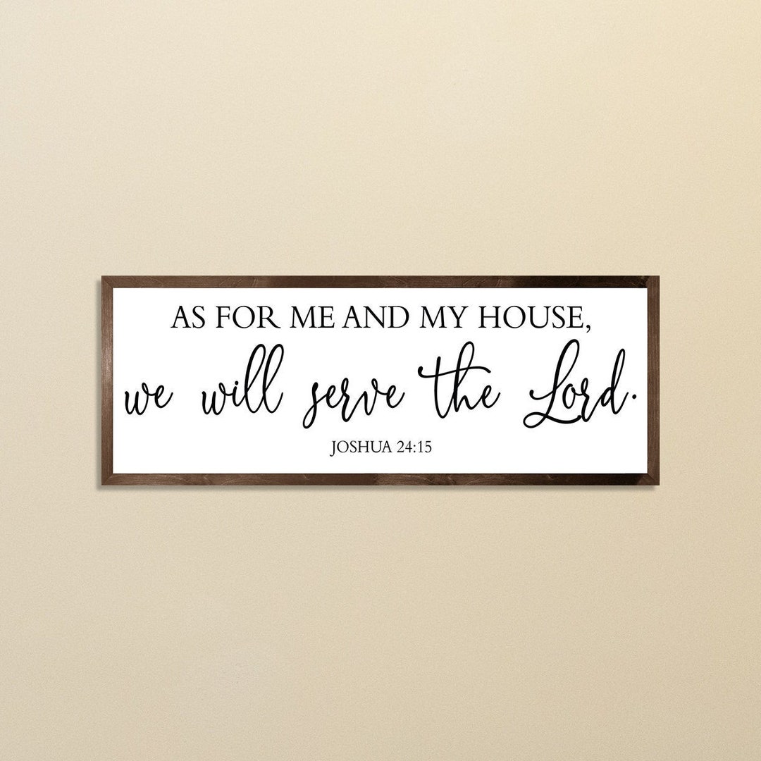 As for Me and My House Wood Sign-joshua 24 15 Sign-christian Gifts ...