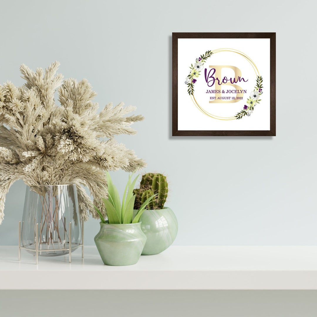 Personalized Wedding Date Sign-last Name Sign-engagement Gift-unique ...