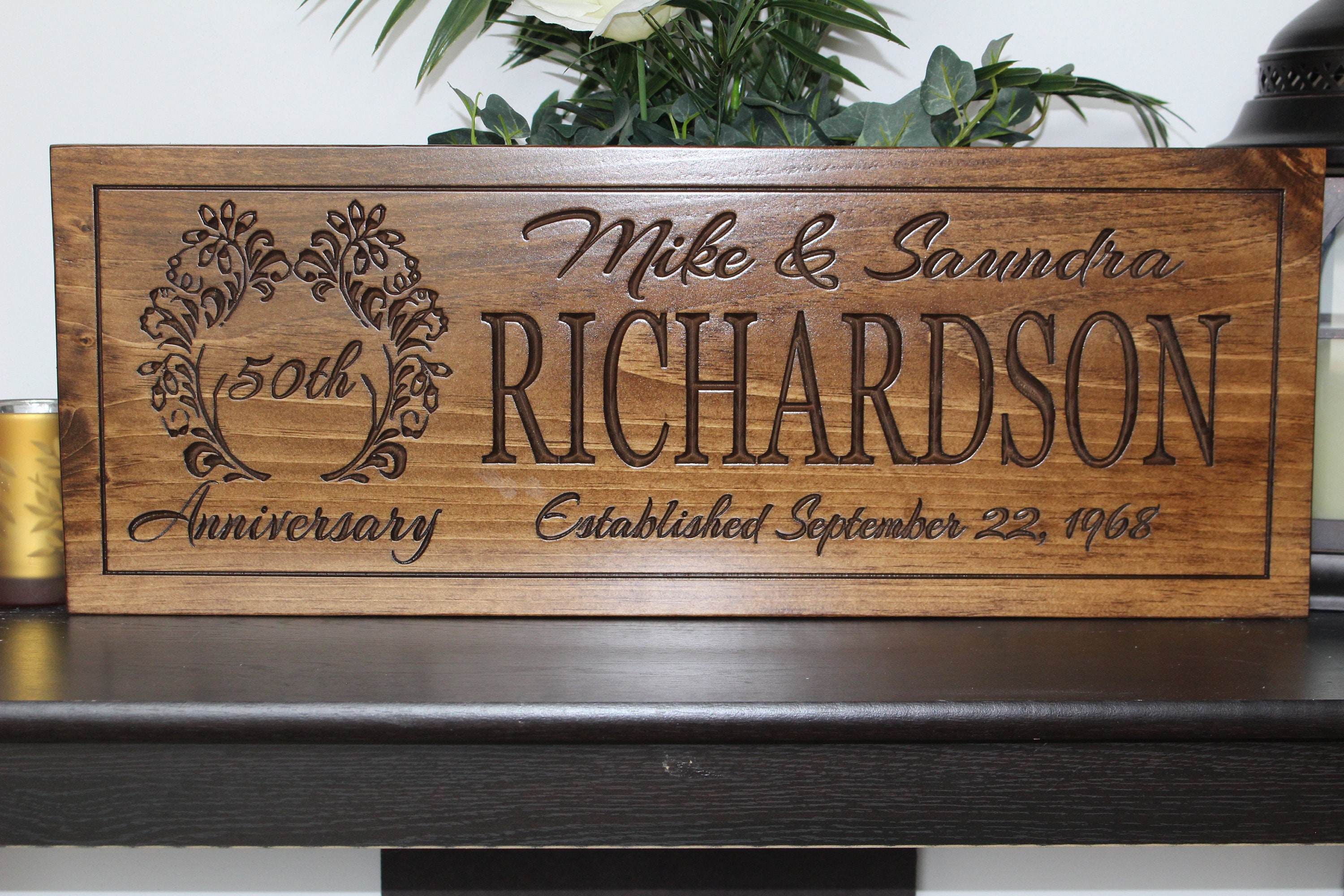 Personalized 50th Anniversary Gift For Parents 50th Wedding Anniversary 