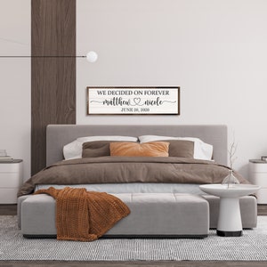 Master Bedroom Wall Decor Over the Bed Sign-personalized Wedding Gift ...
