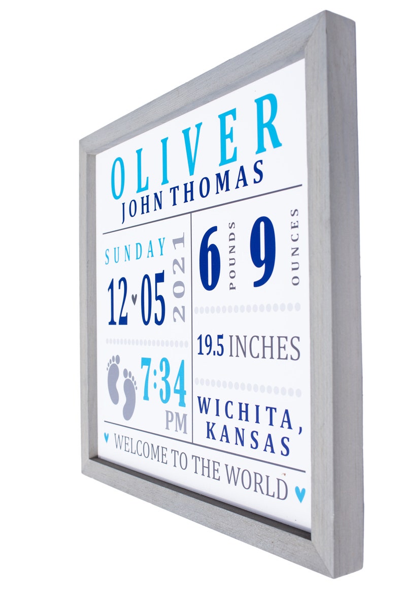 Baby Stats Sign-baby Stats Art for Nursery-birth Stats-baby - Etsy